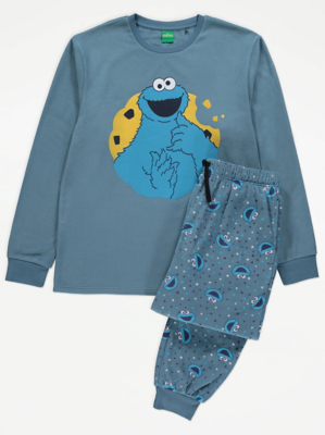 Sesame Street Cookie Monster Fleece Pyjamas | Men | George at ASDA