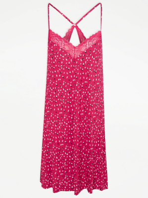 Pink Patterned Chemise Night Dress | Women | George at ASDA