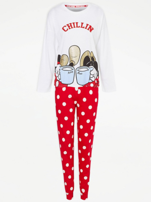Disney Mickey & Minnie Mouse Chilled Pyjamas | Women | George at ASDA