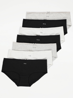 Mono Assorted Short Cut Days of The Week Knickers 7 Pack | Lingerie ...