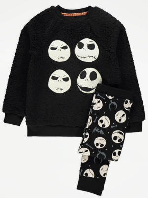Disney Jack Skellington Glow in the Dark Halloween Pyjamas | Kids ...