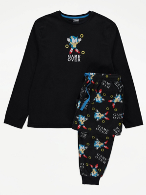 Sonic The Hedgehog Game Over Fleece Pyjamas | Men | George at ASDA