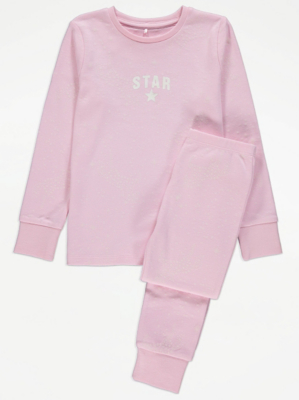 Pink Unicorn Star Print Pyjamas | Kids | George at ASDA