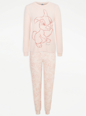 Disney Thumper Pink Brushed Snit Pyjamas Gift Set | Women | George at ASDA