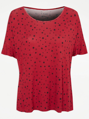 Red Star Print Pyjama Top | Women | George at ASDA