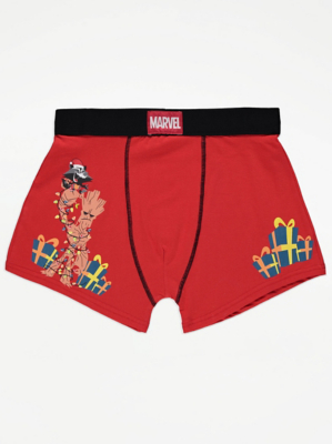 Marvel Groot Christmas Trunk Boxers | Men | George at ASDA