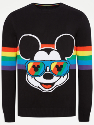 Disney Mickey Mouse Pride Graphic Print Jumper | Men | George at ASDA