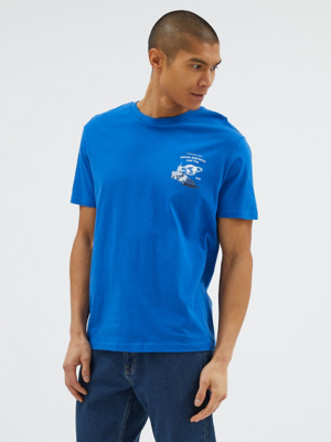 Blue Space City Scape Graphic Print T-Shirt | Men | George at ASDA