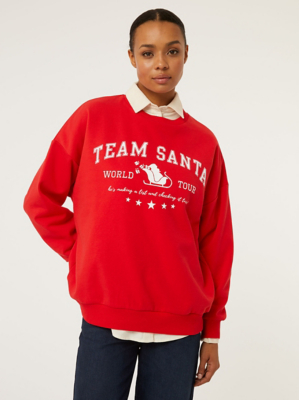 Red Team Santa World Tour Christmas Sweatshirt | Sale & Offers | George ...