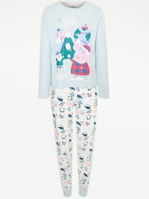Peppa Pig Winter Graphic Print Pyjamas | Women | George at ASDA