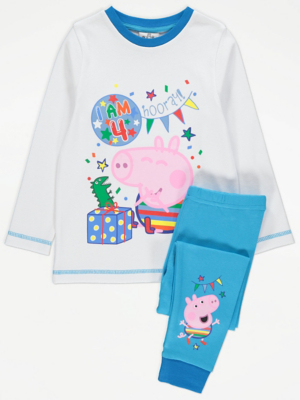 Peppa Pig George Pig I Am 4 Birthday Pyjamas | Kids | George at ASDA