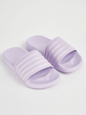 Lilac Ribbed Sliders | Kids | George at ASDA
