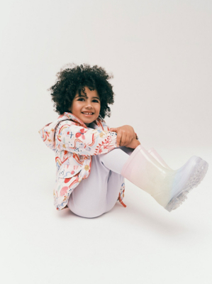 Pastel Rainbow Glitter Wellington Boots | Kids | George at ASDA