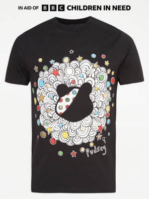 Children In Need Pudsey Black Official T-Shirt | Men | George at ASDA