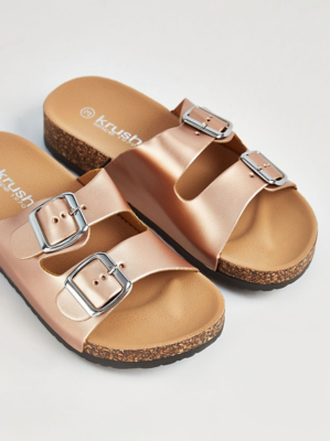Bronze Buckled Flatbed Sandals | Women | George at ASDA