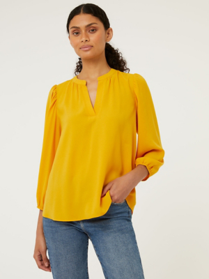 Yellow Half Placket Blouse | Women | George at ASDA