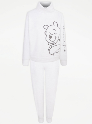 Disney Winnie The Pooh White Borg Pyjamas | Women | George at ASDA