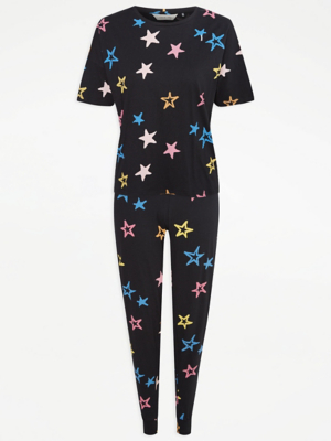 Black Star Print Pyjamas | Women | George at ASDA
