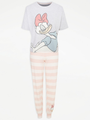 Disney Daisy Duck Pink Striped Pyjamas | Women | George at ASDA