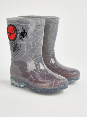Marvel Spider-Man Badge Light Up Wellington Boots | Kids | George at ASDA