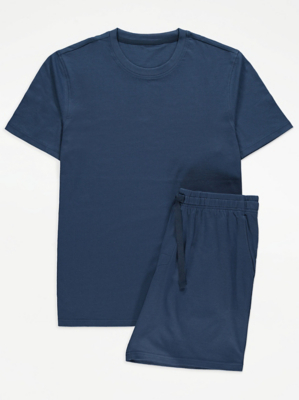 Navy Jersey Short Pyjamas | Men | George at ASDA