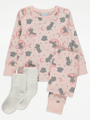 Tatty Teddy Pink Pyjamas and Socks Gift Box Set | Kids | George at ASDA
