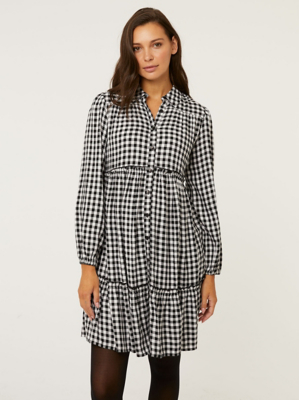 Maternity Gingham Print Mini Shirt Dress | Sale & Offers | George at ASDA