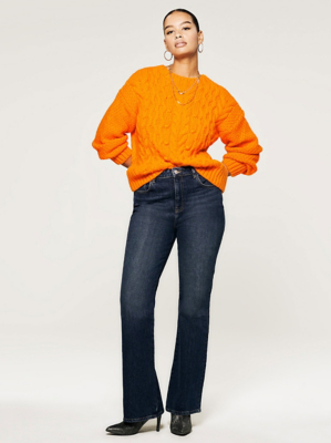 Orange Cable Knit Bobble Jumper | Sale & Offers | George at ASDA