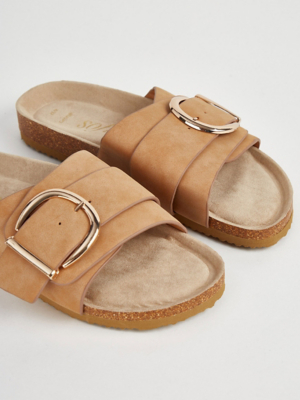 Tan Buckled Cork Sandals | Women | George at ASDA