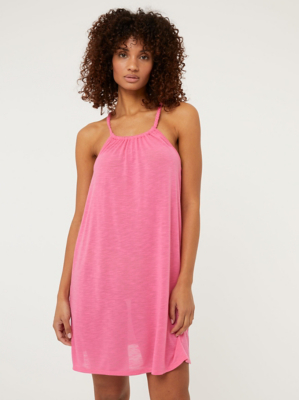 Pink Halter Neck Dress | Women | George at ASDA
