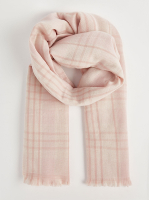 Pink Checked Scarf | Women | George at ASDA