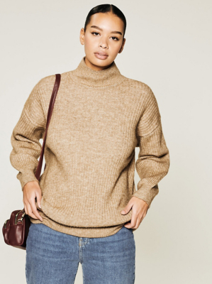 Brown Ribbed Knitted Jumper | Women | George at ASDA