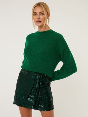 Green Sparkle Knitted Jumper | Women | George at ASDA