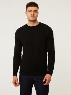 Black Crew Neck Jumper | Men | George at ASDA