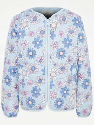 Lilac Floral Quilted Padded Jacket | Kids | George at ASDA