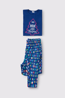 In The Style Navy Slogan Pyjamas Set | Women | George at ASDA