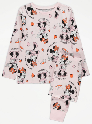 Disney Minnie Mouse Character Print Pink Pyjamas | Kids | George at ASDA
