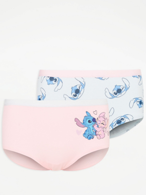 Disney Lilo & Stitch Character Print Short Briefs 2 Pack | Women ...