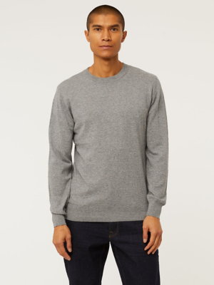 Grey Knitted Fine Gauge Jumper | Men | George at ASDA