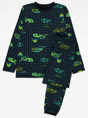 Black Neon Car Game Pyjamas | Kids | George at ASDA