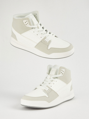 Cream Colour Block High Top Trainers | Men | George at ASDA
