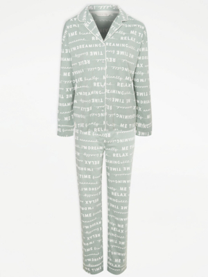 Sage Green Relax Shirt Pyjamas | Women | George at ASDA