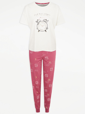Full Time Dreamer Alarm Clock Pyjamas | Women | George at ASDA