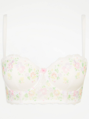 Entice White Floral Embroidered Balcony Bra | Sale & Offers | George at ...