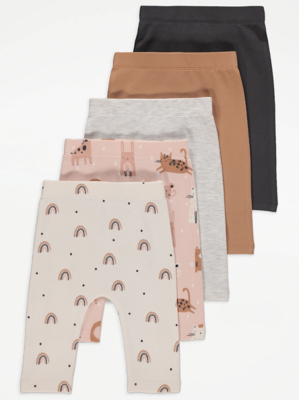 Animal Leggings 5 Pack | Baby | George at ASDA