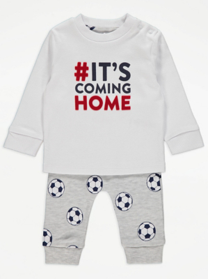 Matching England Slogan Football Pyjamas Baby | Baby | George at ASDA