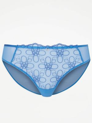 Entice Blue Floral Lace Brazilian Knickers | Sale & Offers | George at ASDA