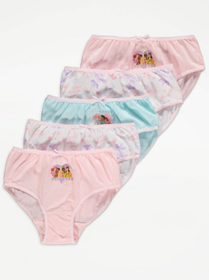 Disney Princess Character Print Briefs 5 Pack | Kids | George at ASDA