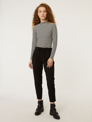 Black Tie Waist Crepe Trousers | Women | George at ASDA