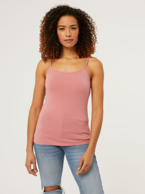 Dusky Pink Basic Fitted Cami Top | Women | George at ASDA